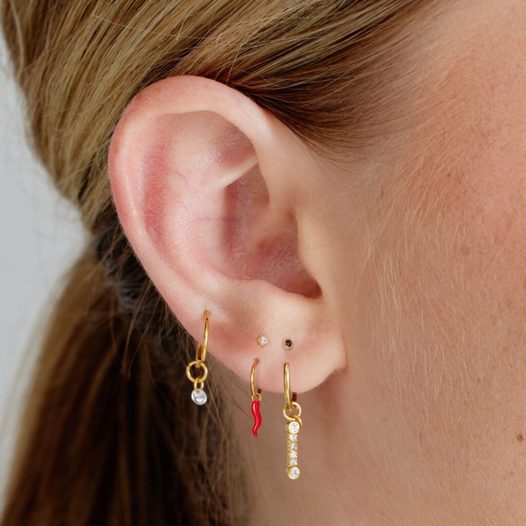 Stacked Lobe Piercings - Essential Beauty & Piercing