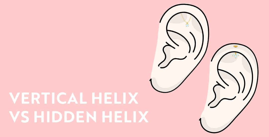 Vertical Helix vs Hidden Helix Piercings - Essential Beauty & Piercing